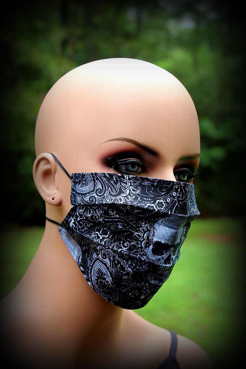 Fabric Face Mask Filigree Skull Skull Mask Single Skull - Etsy