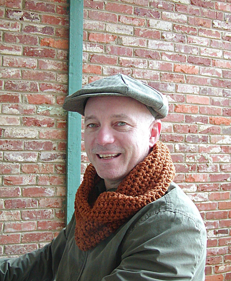 Brown Neck Scarf, Nutmeg Cowl, Mens Scarf, Brown Cowl, Brown Neckwarmer ...