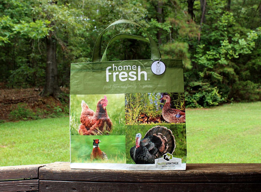 Chicken Feed Bag, Rooster Tote, Market Tote, Recycled Feed Bag, Turkey ...