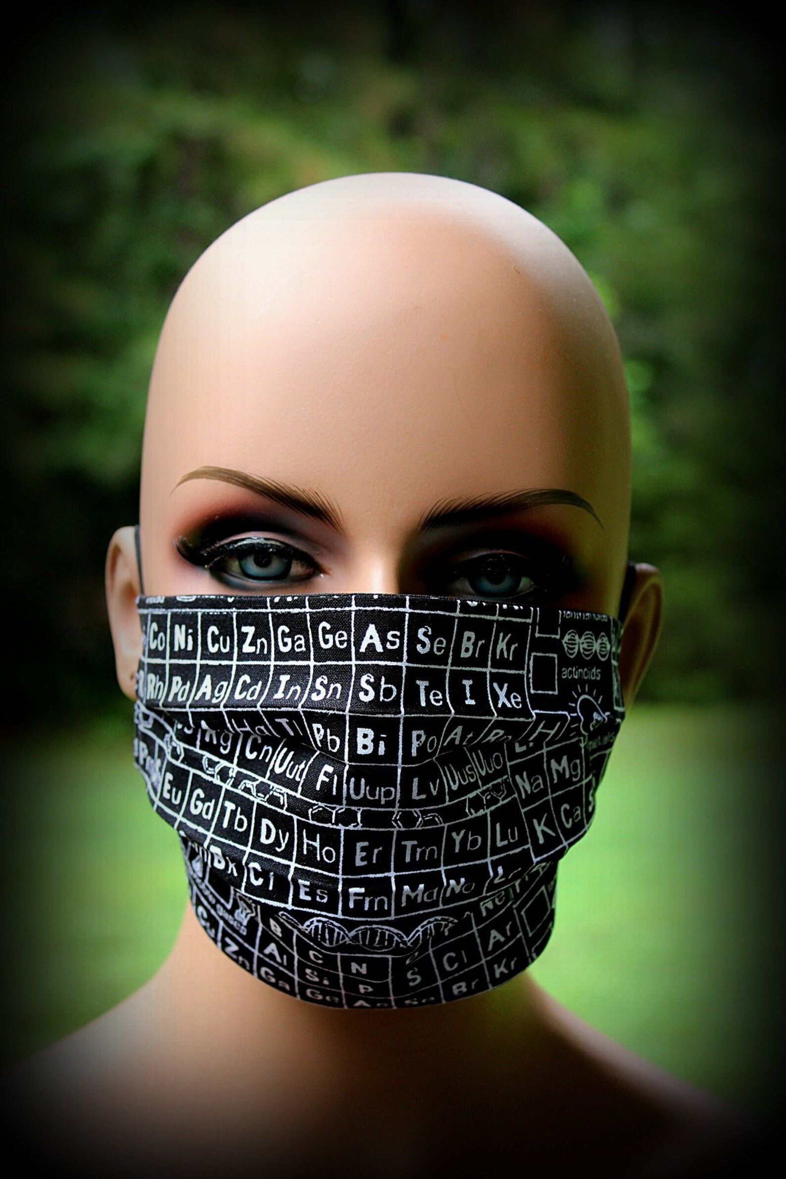 Fabric Face Mask Black Periodic Periodic Table Mask Science - Etsy