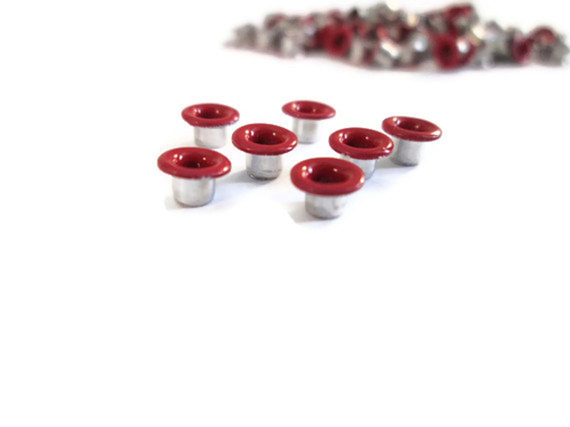Red Eyelets, 1/8 Inch, 200 Eyelets, Red, Scrapbooking, Valentines ...