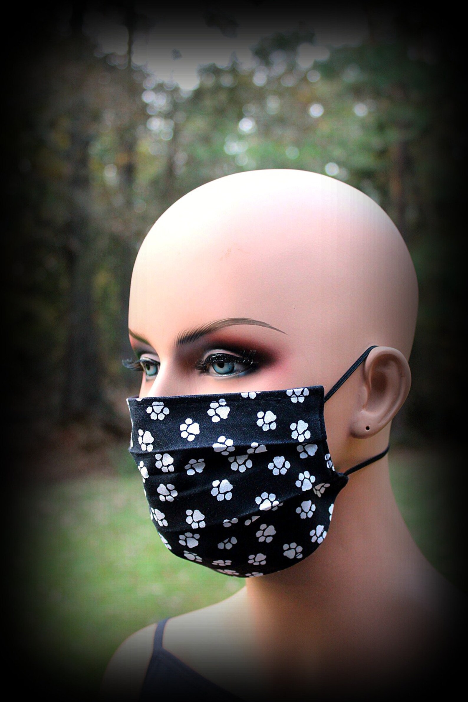 Fabric Face Mask Animal Paw Print Paw Print Mask Animal | Etsy