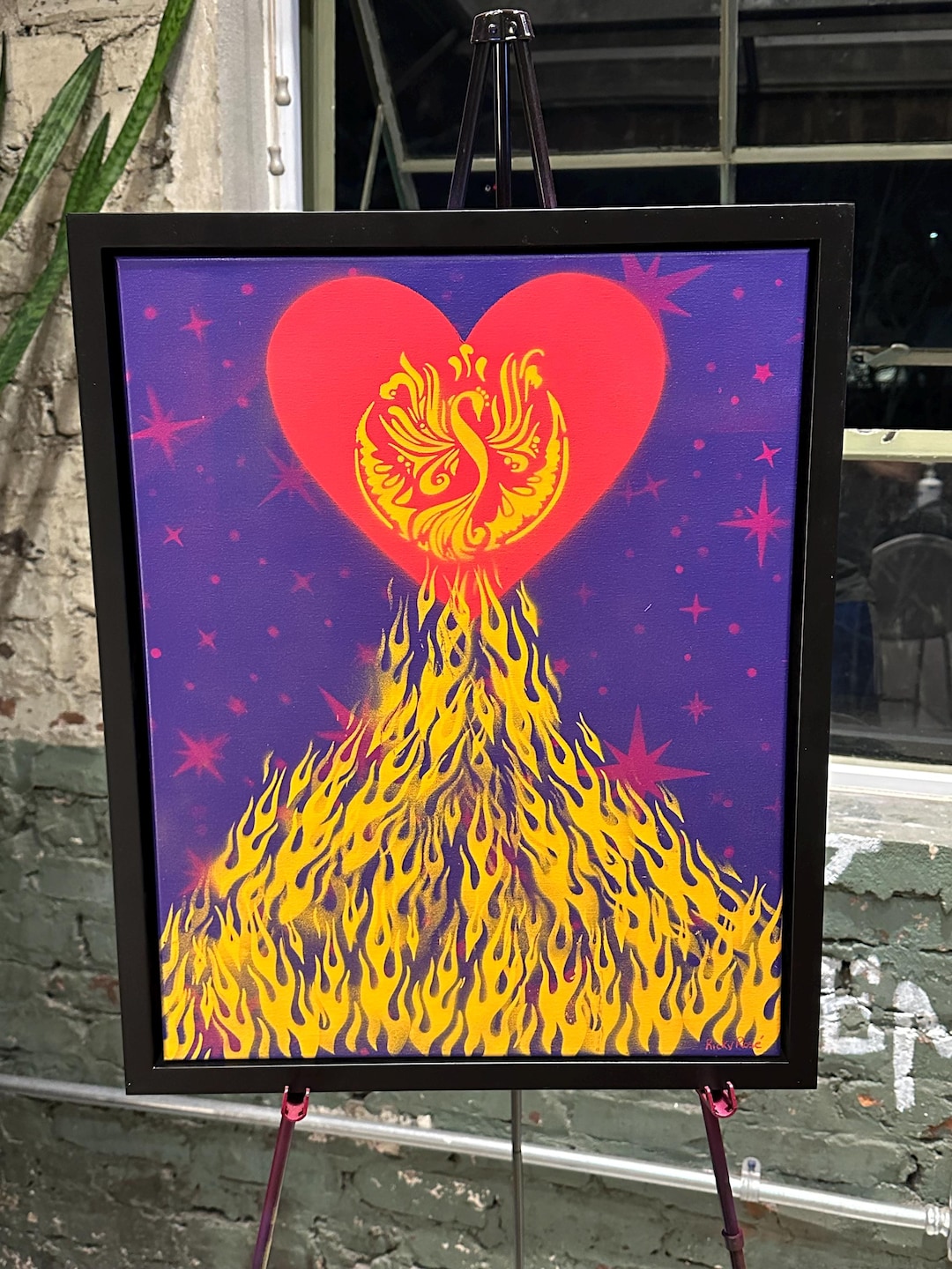 Rising Phoenix - Spray Paint Graffiti Canvas Framed Wall Art - Etsy