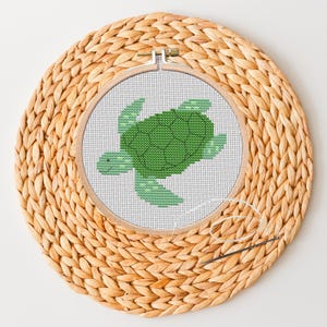 Sea Turtle Beach Mini Cross Stitch Pattern - Etsy