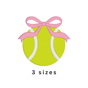 Tennis Ball Bow Machine Embroidery File - Etsy