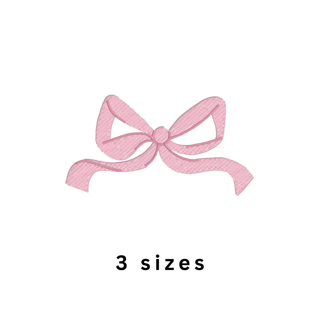 Ribbon Bow 2 Machine Embroidery File, Digital File, (pes, Jef, Exp, Dst ...