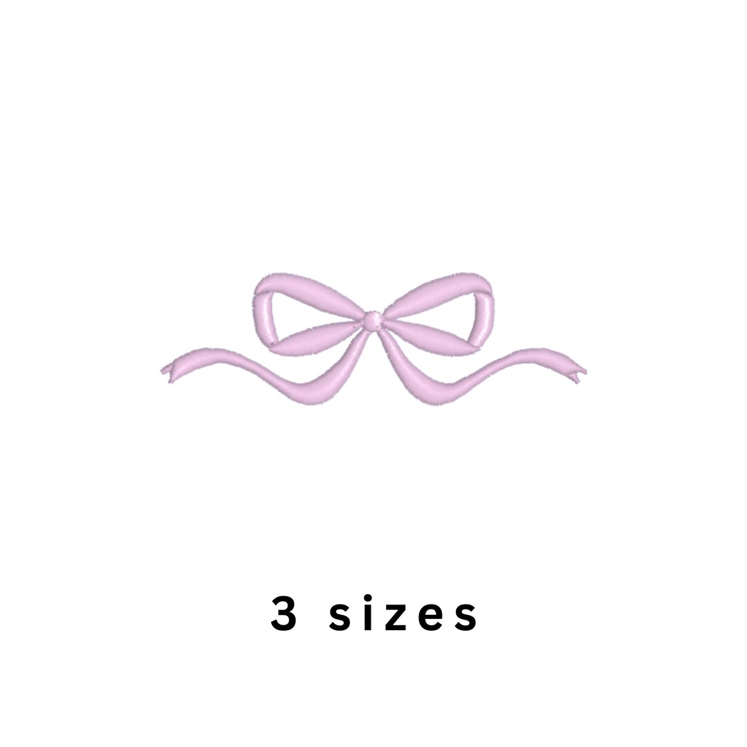 Ribbon Bow Machine Embroidery File (digital File, Pes, Jef, Exp, Dst ...