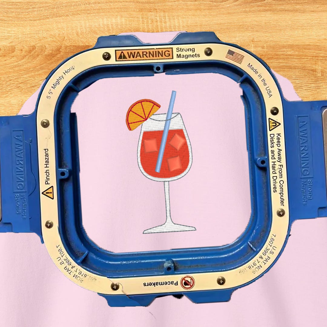 Aperol Spritz Machine Embroidery File - Etsy