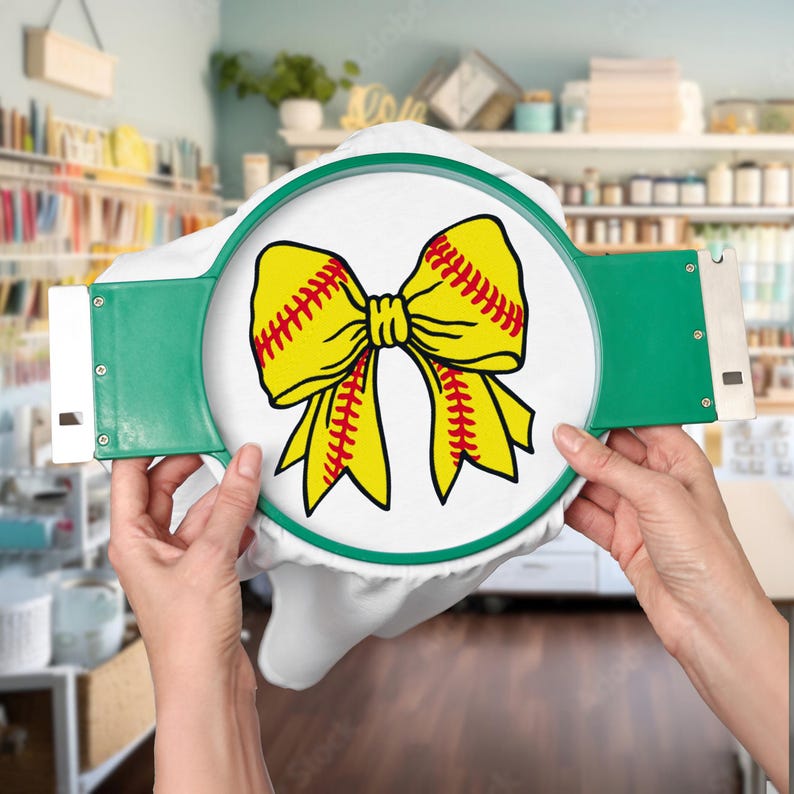 Softball Bow Machine Embroidery File (digital File, Pes, Jef, Exp, Dst ...