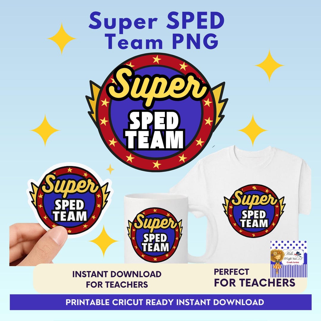 Super Hero SPED Team PNG Special Education Teacher Autistic Teacher ...