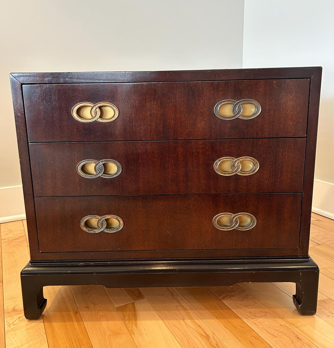 Henredon Mahogany Side Table Chest - Etsy