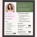 Blush & Olive Resume Template, Modern Editable CV With Cover Letter ...