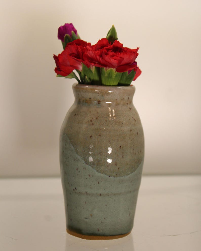Mini Flower Vase With Unique Blue Glaze, Minimalist Style Vase - Etsy