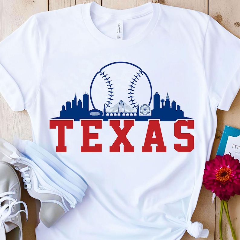 Texas Baseball SVG, Texas Skyline SVG, Baseball Team Shirt Design SVG ...
