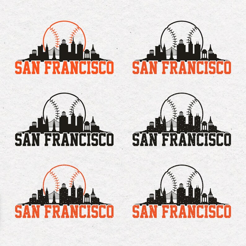 San Francisco Baseball City Skyline SVG | Baseball Team Shirt SVG ...