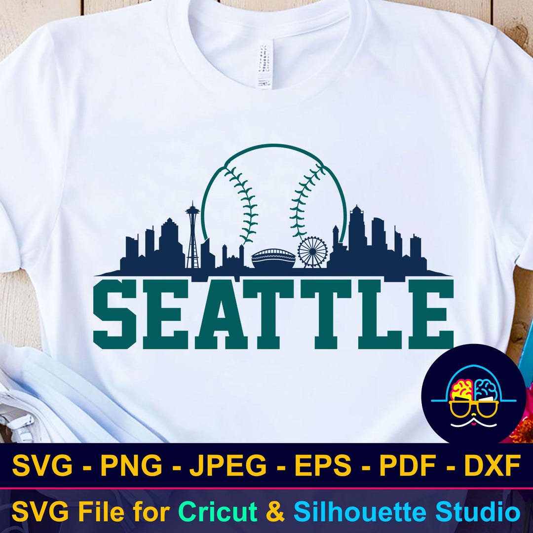 Seattle Baseball SVG, Seattle Skyline SVG, Baseball Team Shirt Design ...