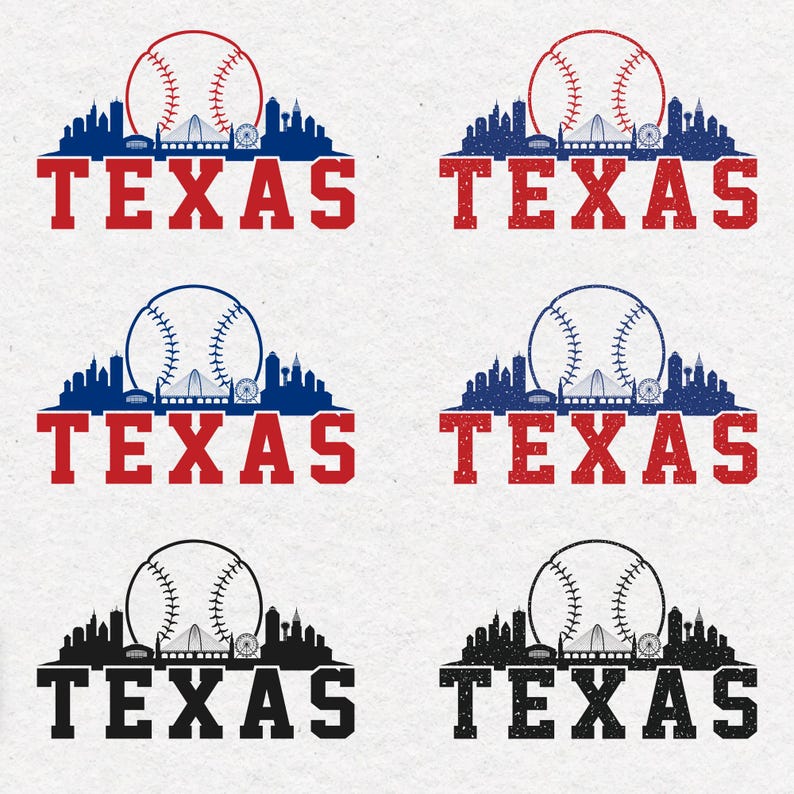 Texas Baseball SVG, Texas Skyline SVG, Baseball Team Shirt Design SVG ...