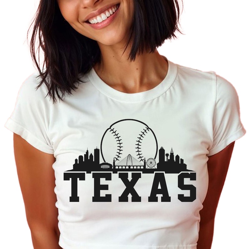 Texas Baseball SVG, Texas Skyline SVG, Baseball Team Shirt Design SVG ...