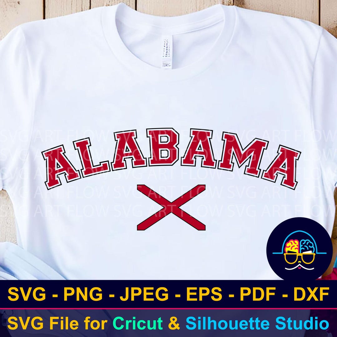 Alabama SVG Cut File | State Outline Clipart | Alabama Football Shirt ...