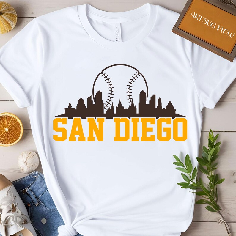 San Diego Baseball Skyline SVG, Team Shirt Design (digital Download) - Etsy