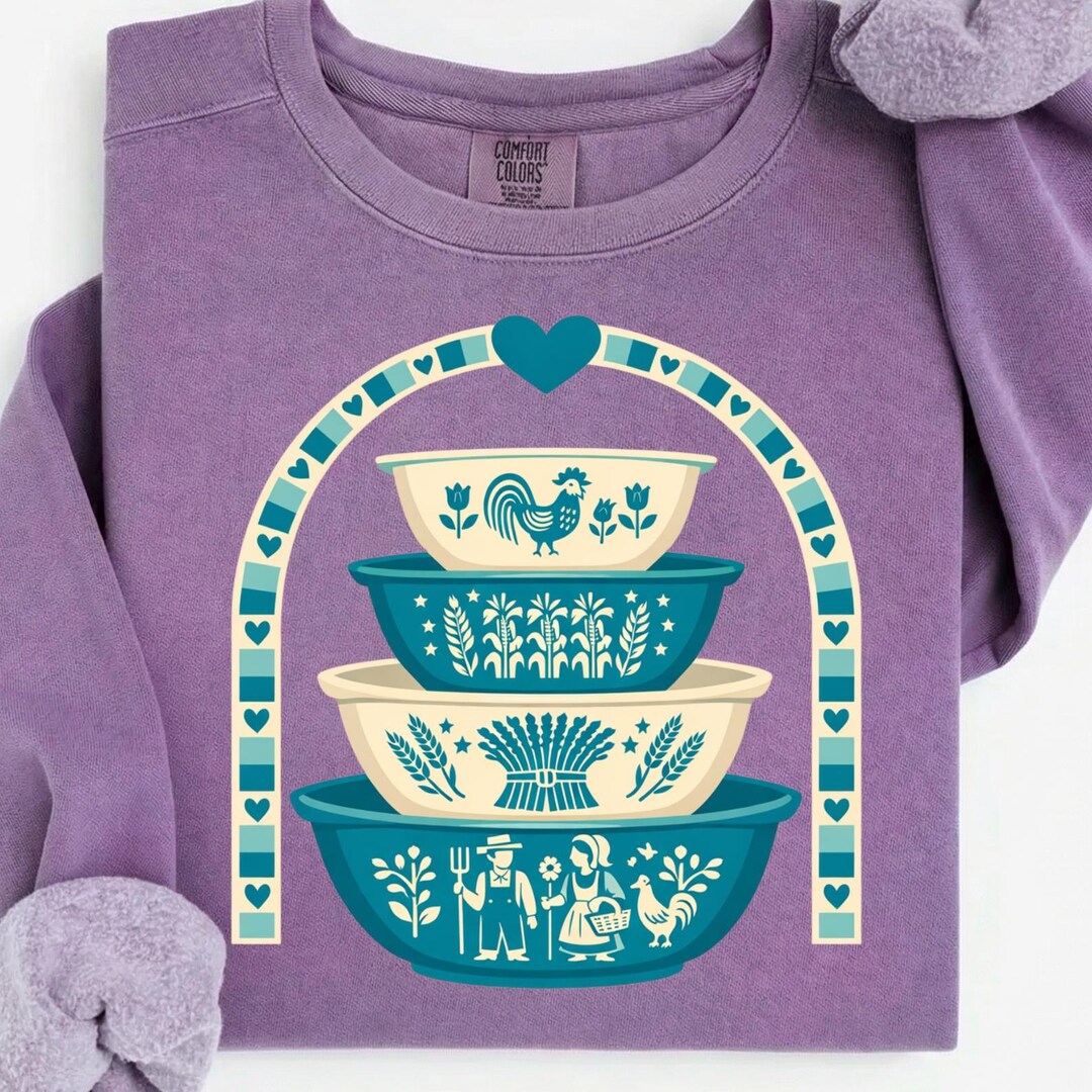 Thrifted Pilgrim Blue Pyrex PNG, Vintage Butterprint Amish Pattern ...