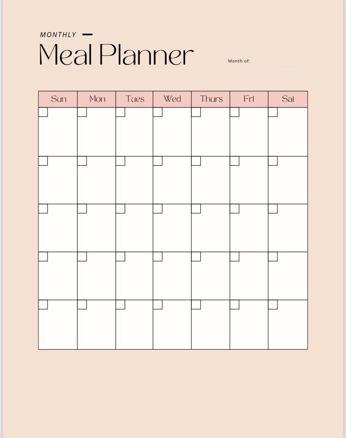 Pink Printable Meal Planner | Daily, Weekly and Monthly Meal Tracker ...