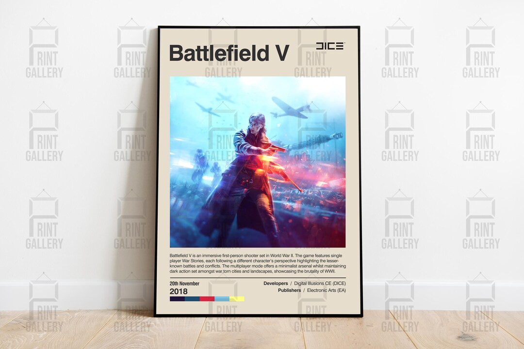 Battlefield V Video Game Poster Digital Download A4-A0 Gaming Print ...