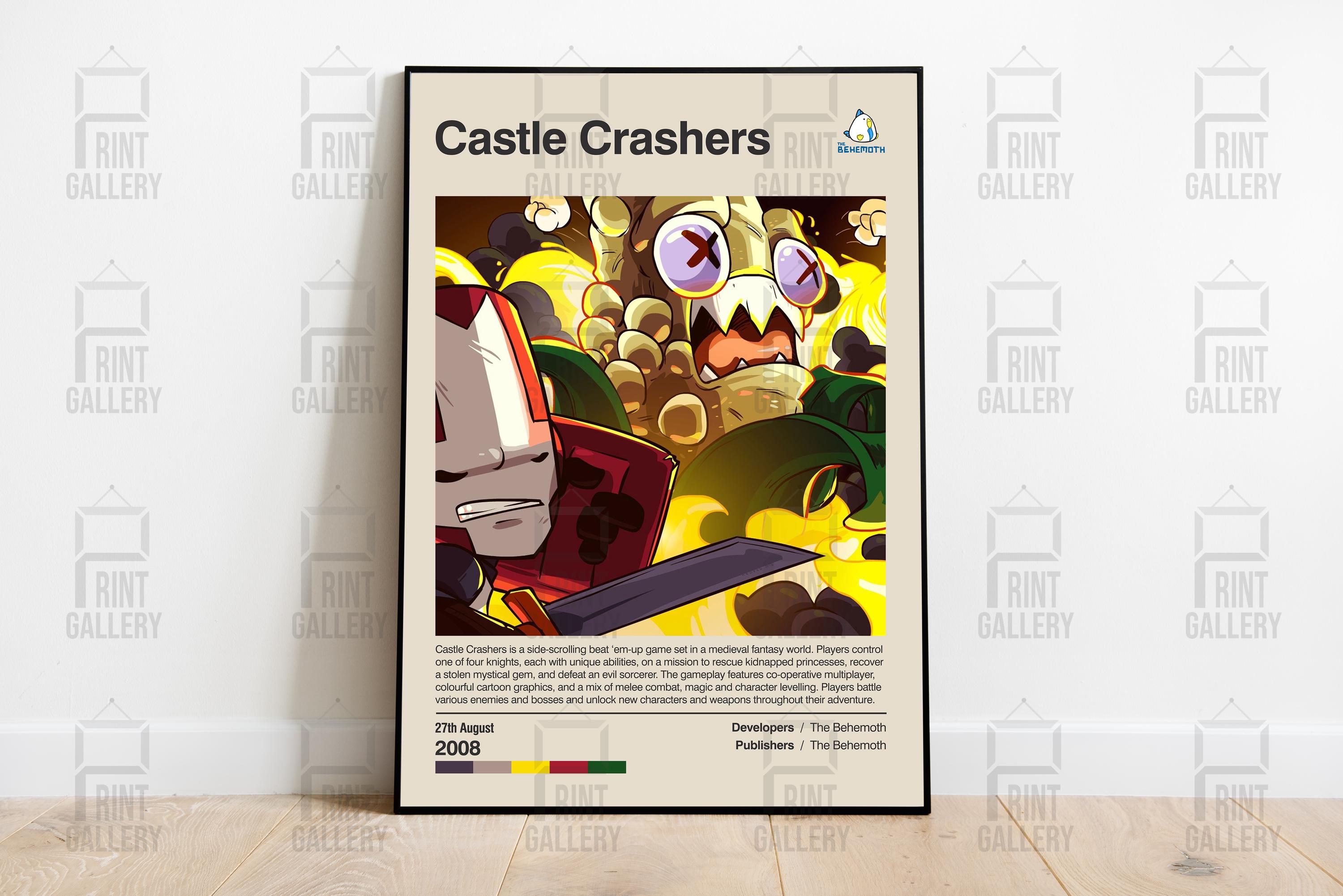 Castle Crashers Video Game Poster Digital Download A4-A0 Gaming Print ...