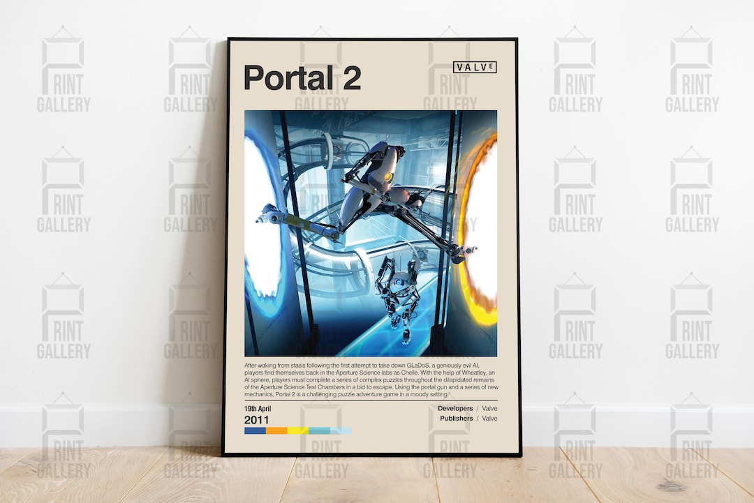 Portal 2 Video Game Poster Digital Download A4-A0 Gaming Print Video ...