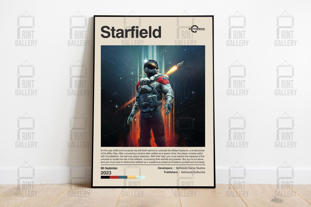 Starfield Video Game Poster Digital Download A4-A0 Gaming Print Video ...