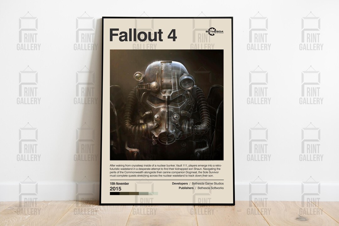 Fallout 4 Video Game Poster Digital Download A4-A0 Gaming Print Video ...