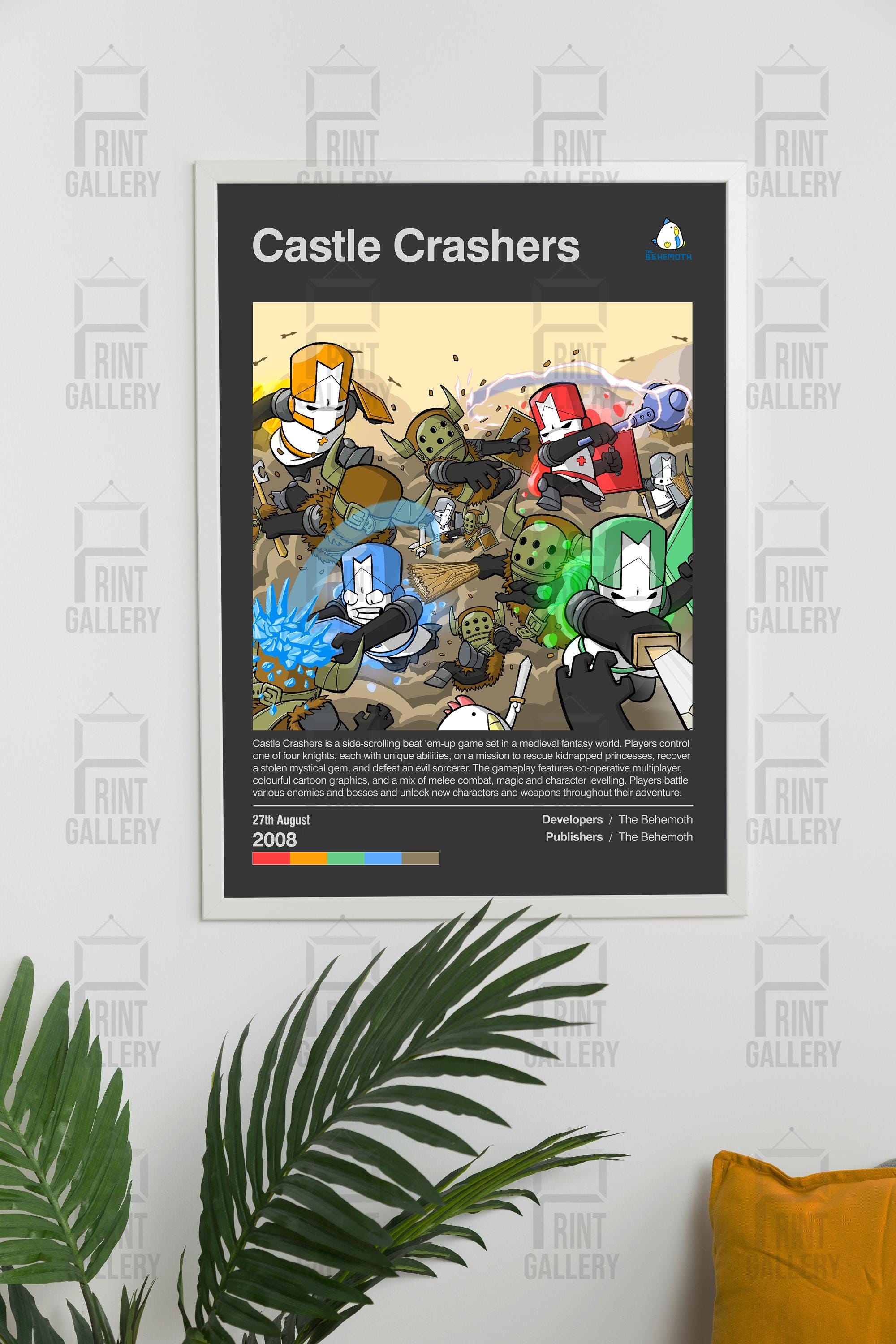 Castle Crashers Video Game Poster Digital Download A4-A0 Gaming Print ...
