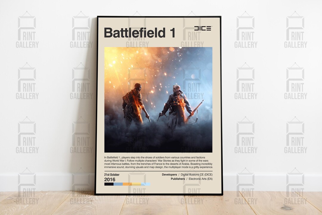 Battlefield 1 Video Game Poster Digital Download A4-A0 Gaming Print ...