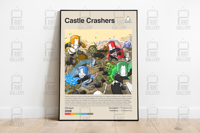 Castle Crashers Video Game Poster Digital Download A4-A0 Gaming Print ...
