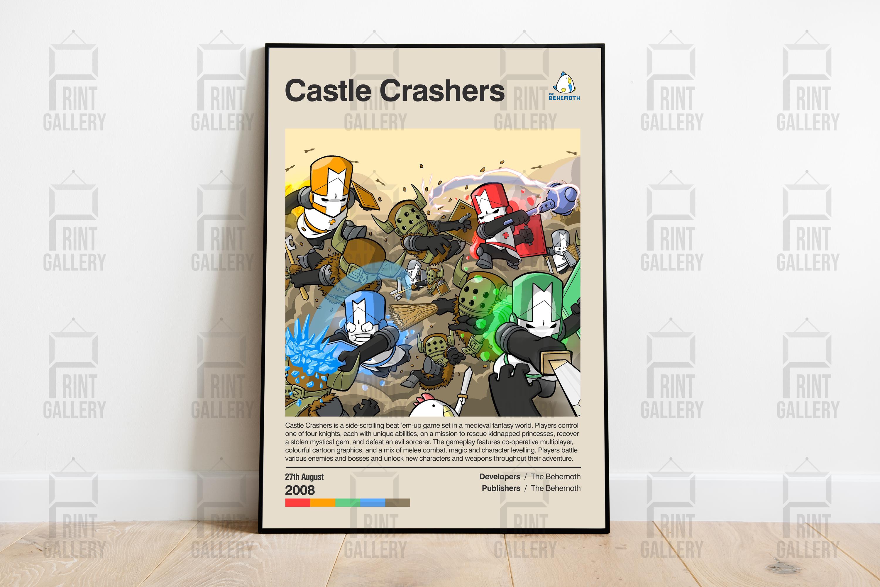 Castle Crashers Video Game Poster Digital Download A4-A0 Gaming Print ...