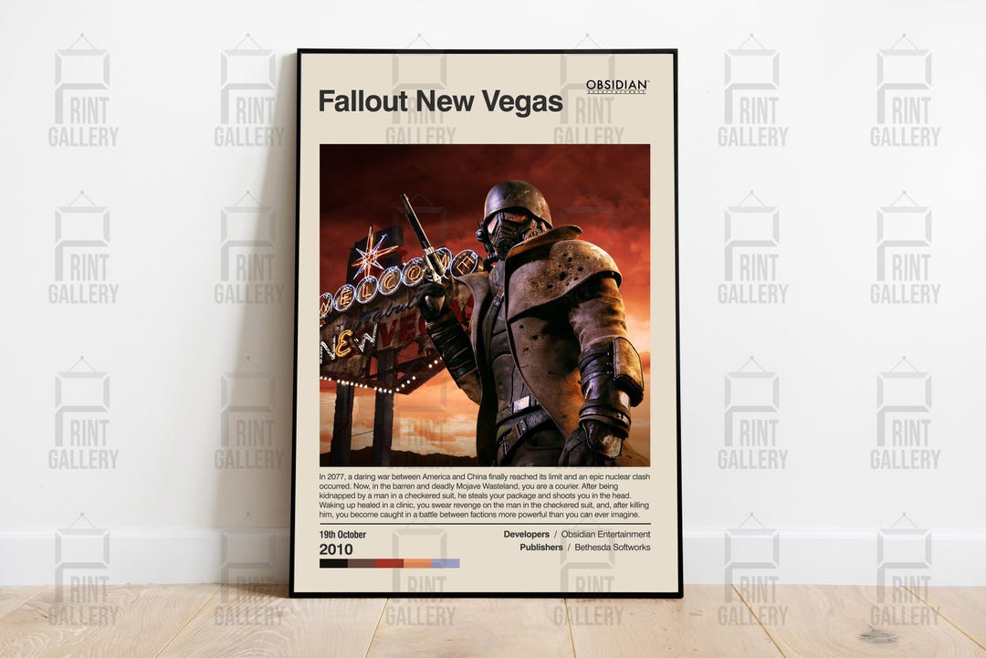 Fallout New Vegas Video Game Poster Digital Download A4-A0 Gaming Print ...
