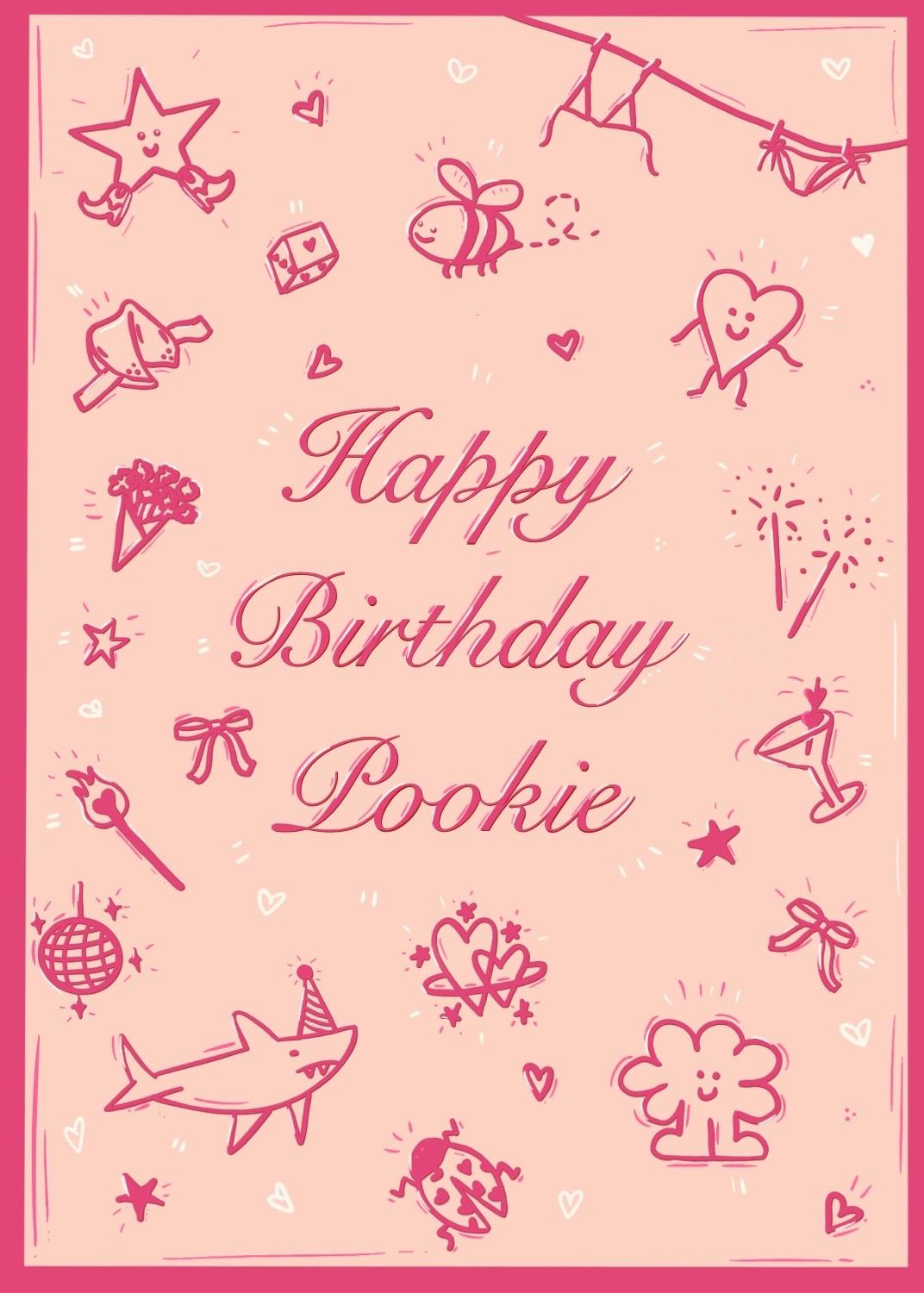 Happy Birthday Pookie Card - Etsy