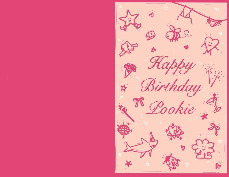 Happy Birthday Pookie Card - Etsy