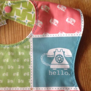 Kamani Designs Laminated Snappy Pocket Bib Modern Minis - Etsy