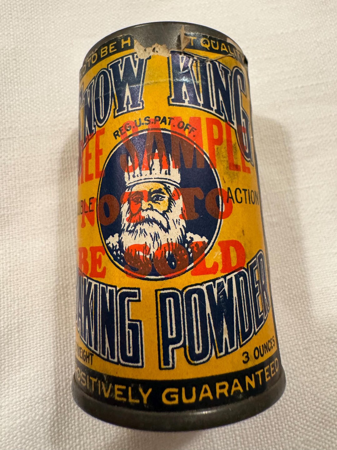 Vintage Snow King Baking Powder Sample Tin: Cincinnati, Ohio - Etsy