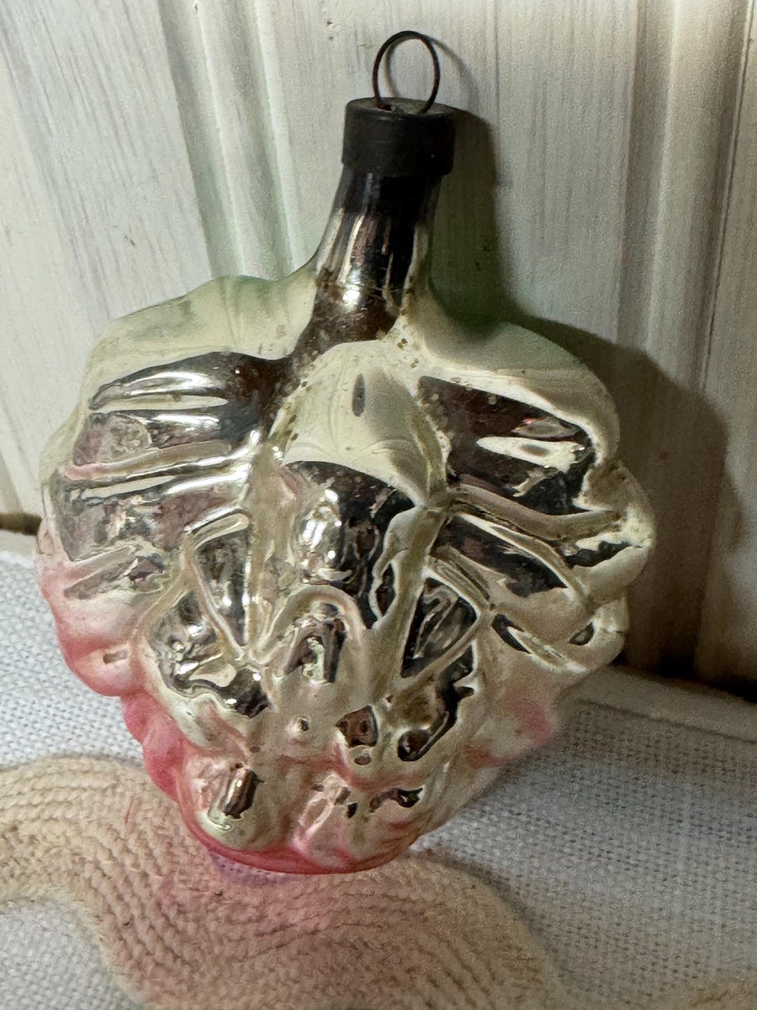 Vintage Rare Heidt 1930 Embossed Silver Leaf With Santa Ornament: Made ...