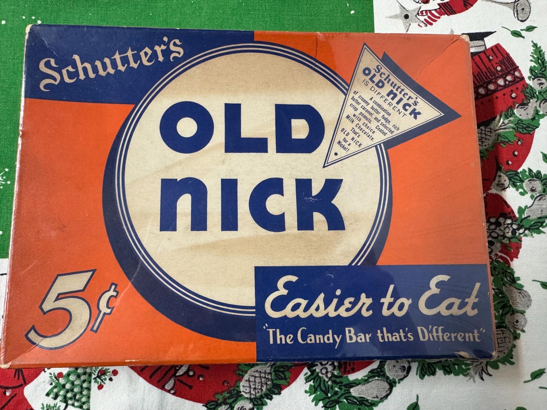 Vintage Shutter’s Old Nick Candy Box: Shutter Candy Co., Chicago, IL ...