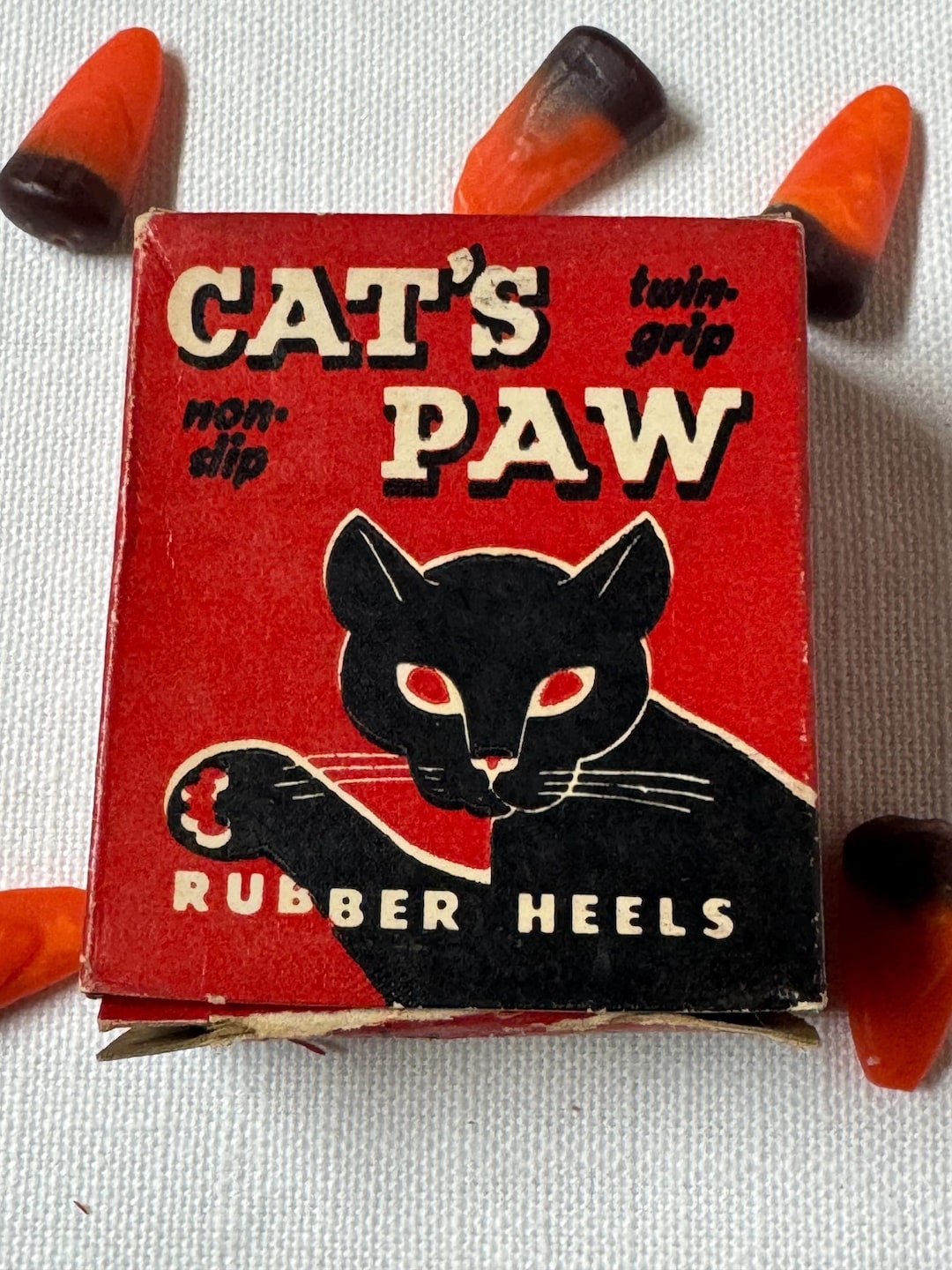 Vintage Cats Paw Rubber Heels- Women Size 3-full Box-scoop Heel-smaller ...