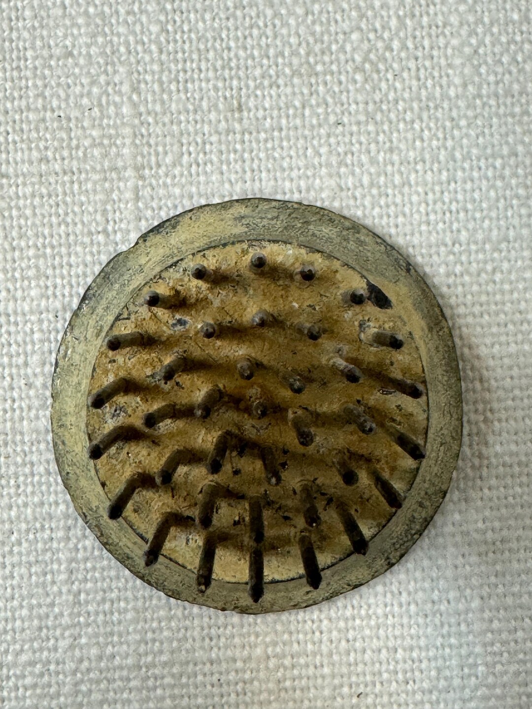 Vintage Small Metal Round Flower Frog: 1950, 1 1/2 Inches, Unmarked - Etsy