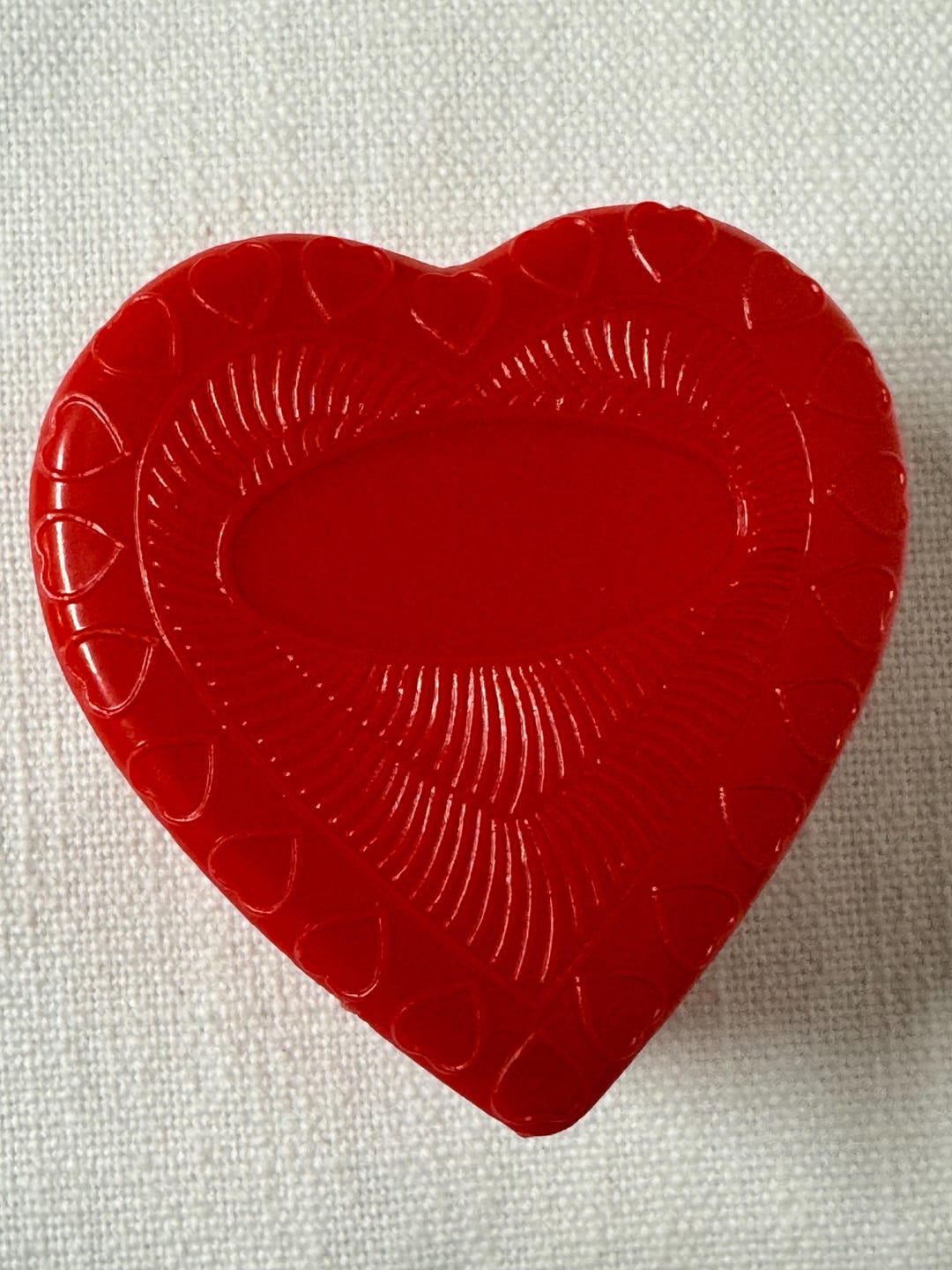 Vintage Small Plastic Valentine Heart Box: 2 1/2 X 3 Inches, Plastic ...