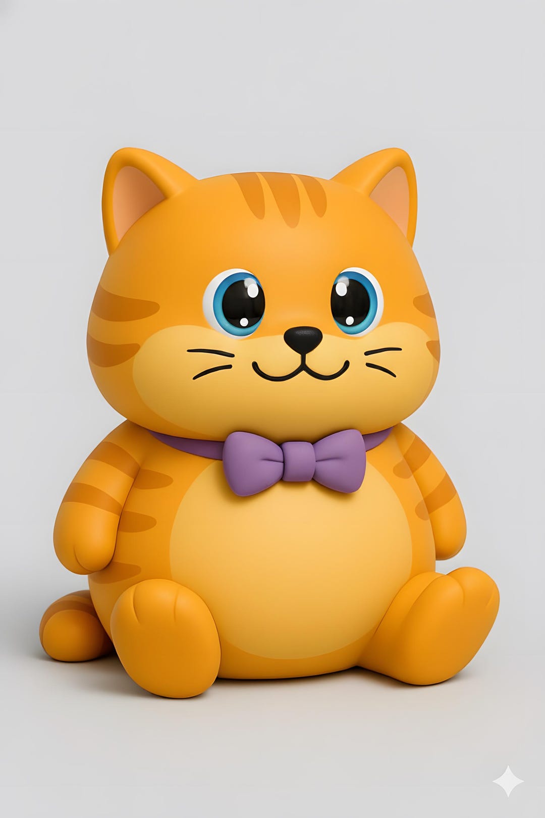 Chubby Kawaii Cat STL – Cute 3D Printable Figurine – One-piece, Kid ...