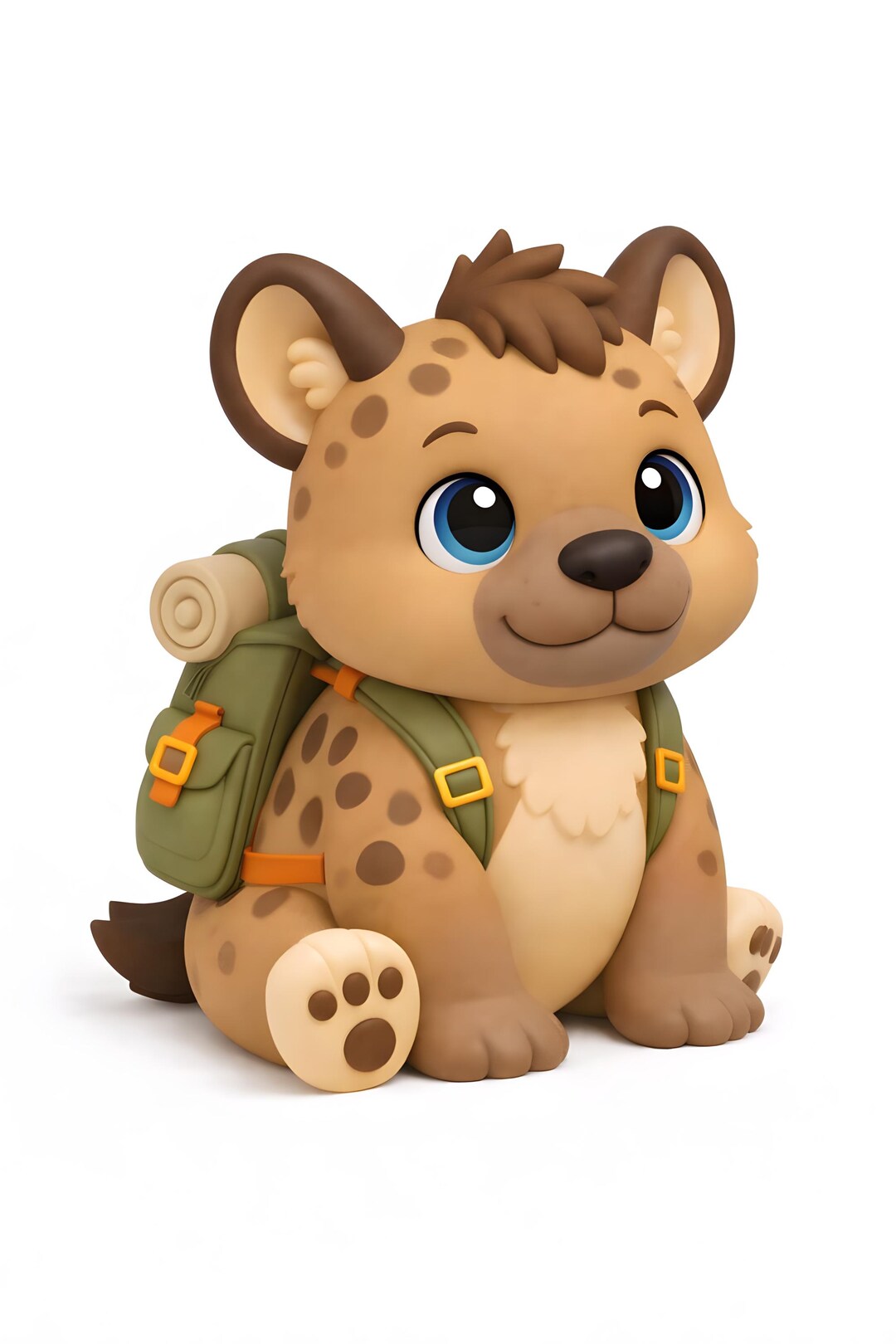 Chubby Kawaii Hyena STL – Cute 3D Printable Animal Figurine – One-piece ...