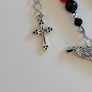 Small Wolf Werewolf Cross Mobile Cell Phone Charm Accessory Strap Cross ...