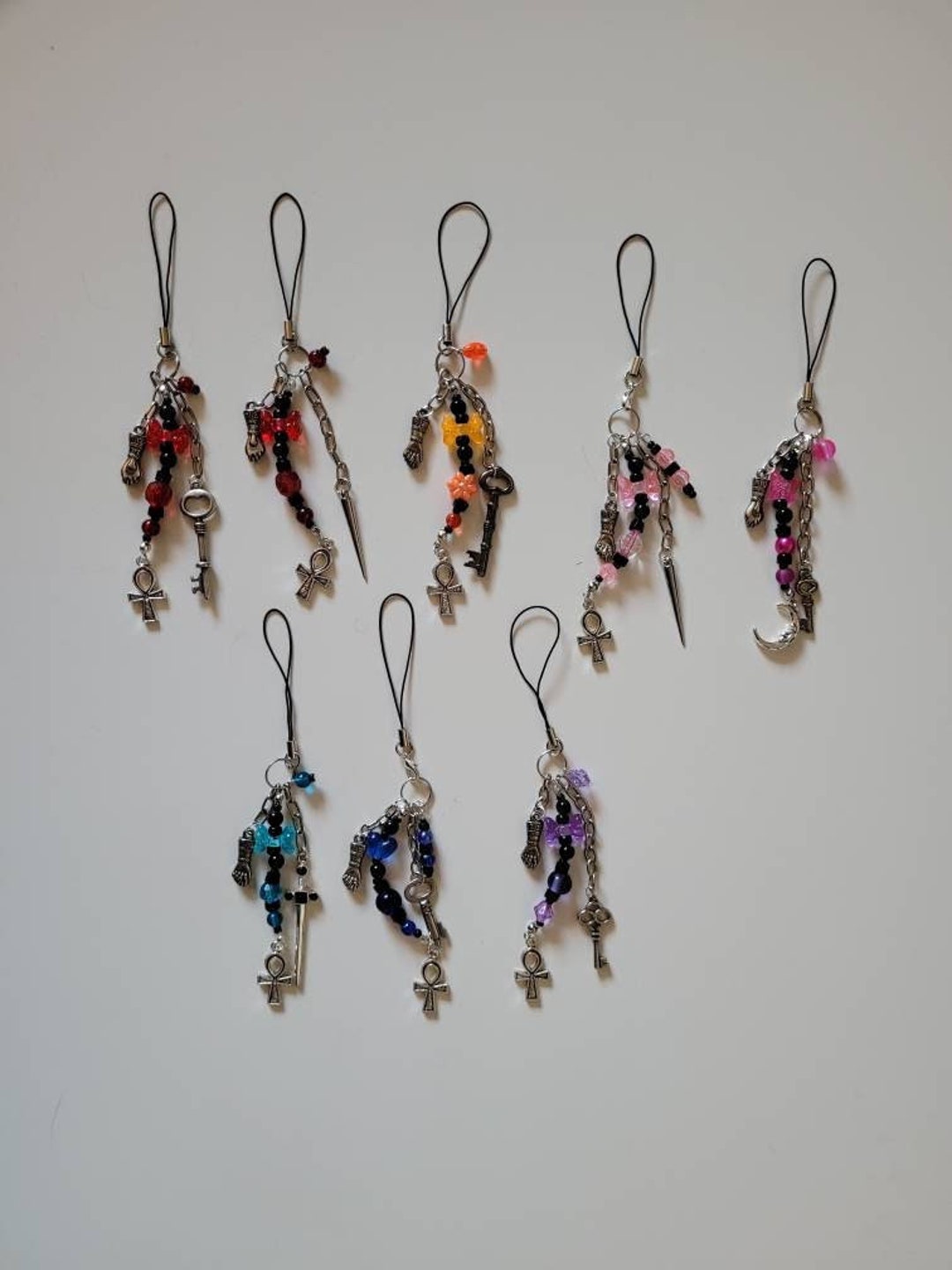 Small Chains Charm Goth Gothic Alternative Key Ankh Edgy Dark Academia ...