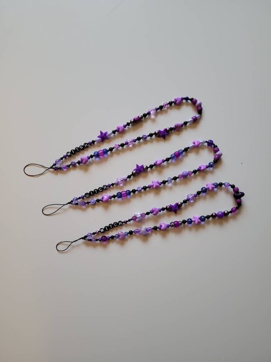 Witch Beaded Goth Mobile Cell Phone Charm Accessory Strap - Etsy